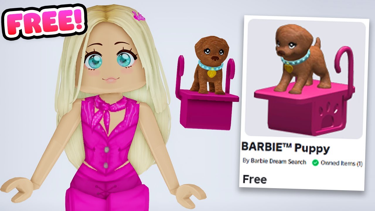 GET a *FREE* BARBIE PUPPY UGC NOW! SO CUTE 😍 ROBLOX 2025 - YouTube