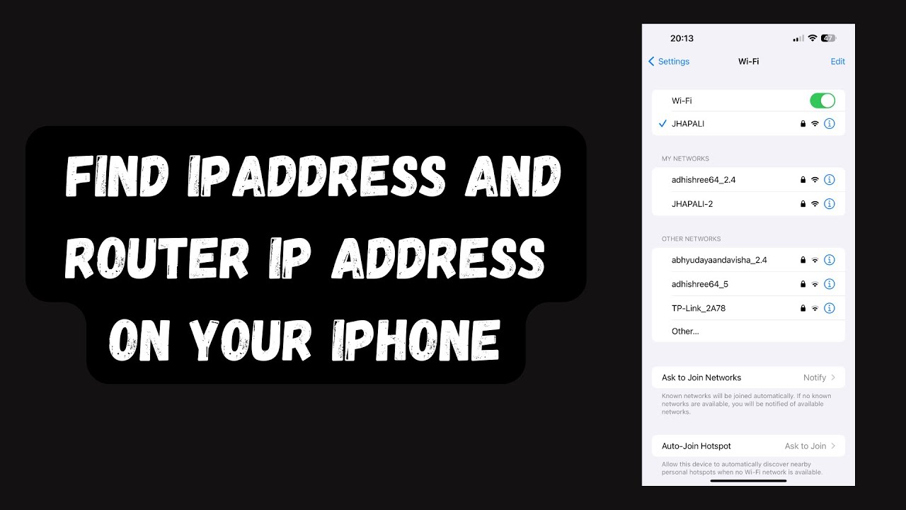 How to find IP Address and Router IP Address on your iPhone ? - YouTube