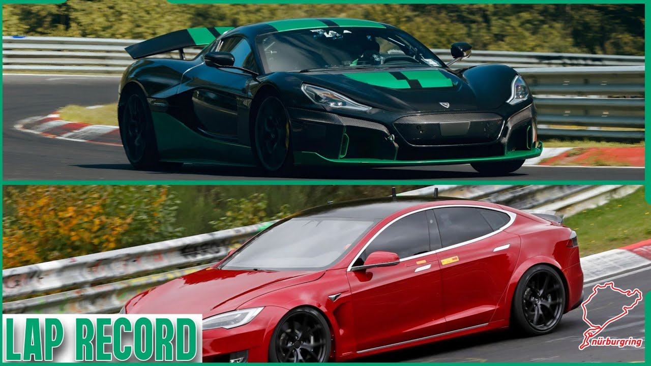 Nurburgring - Rimac Nevera vs Tesla Model S Plaid(Lap Record Comparison ...