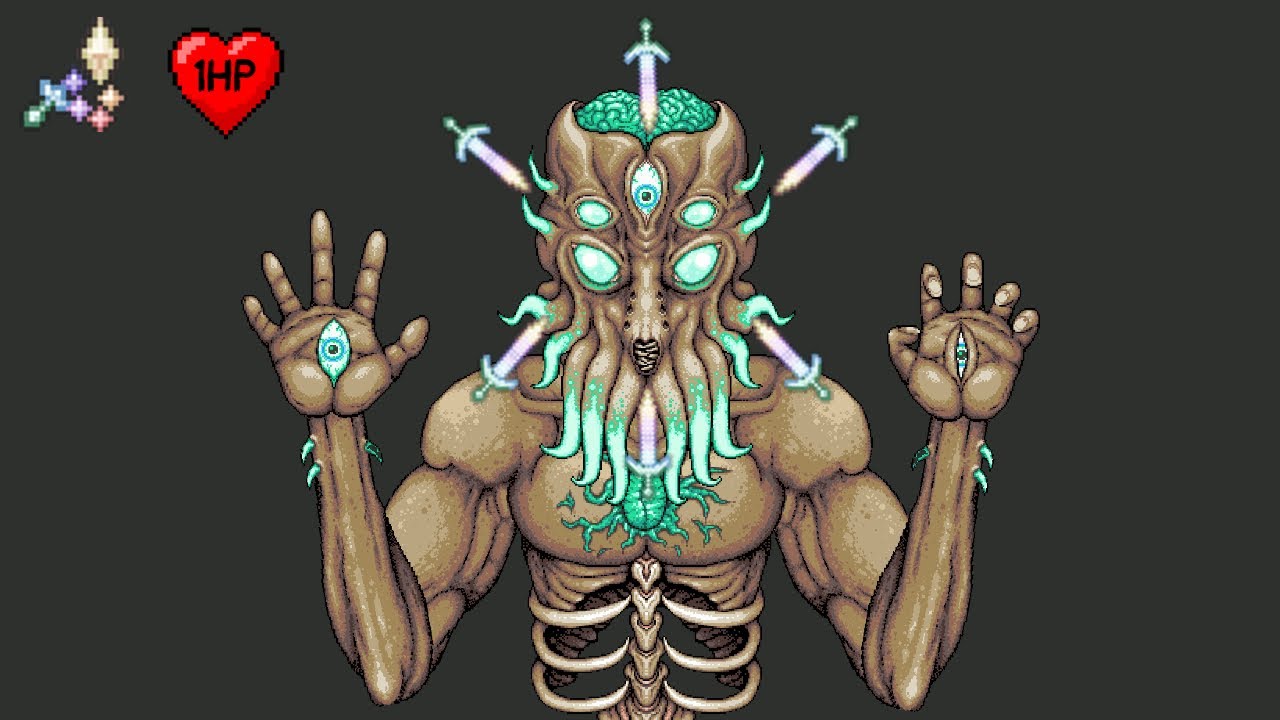 Terraria Master Mode Moon Lord No-hit (Summoner) - YouTube