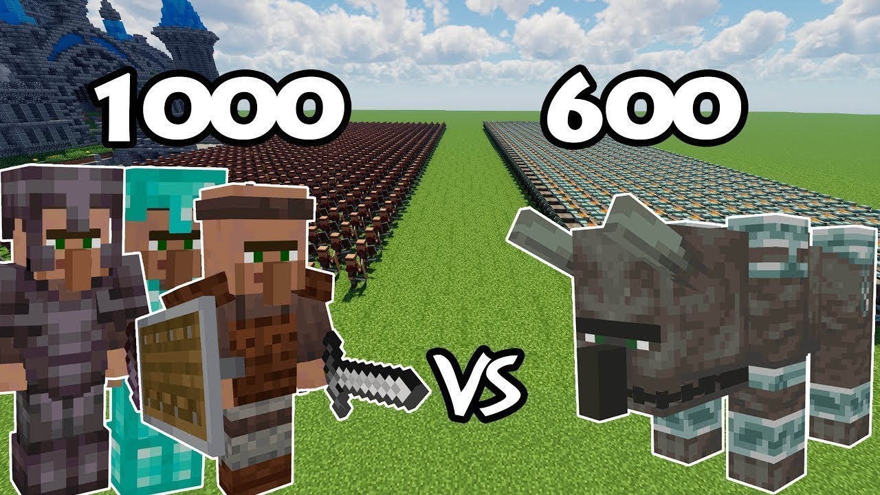 VILLAGER GUARDS VS RAVAGERS - MINECRAFT MOB BATTLE - YouTube
