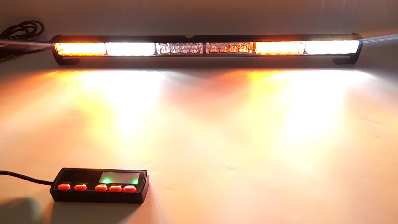 24 LED Amber White LED Strobe Traffic Directional Emergency Vehicles ...