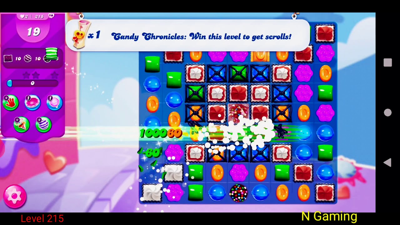 Candy crush saga game hard Level 215 - YouTube