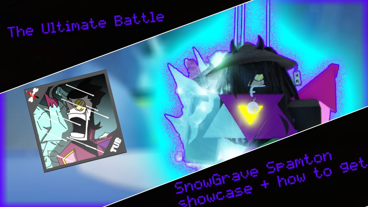 Snowgrave Spamton showcase + how to get in The Ulitmate Battle (showing ...