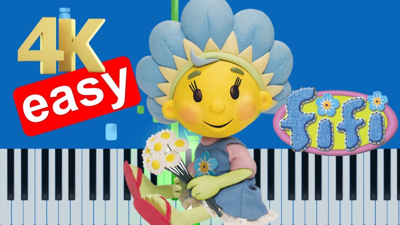 FiFi and The Flowertots Opening Theme (Slow Easy) Beginner Piano ...