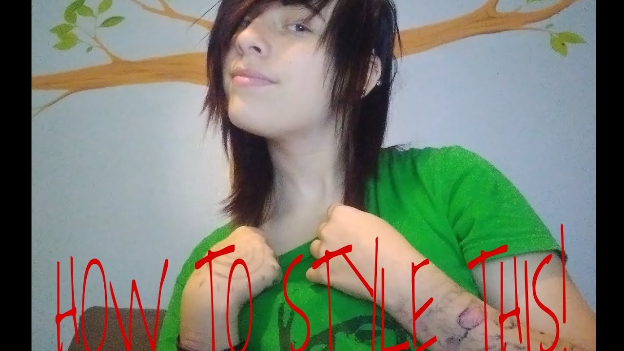 Update on how I style my emo hair! - YouTube