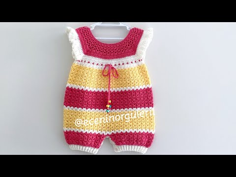 Crochet Princess Baby Romper /Tığ işi Prenses Bebek Tulumu/Bebek Örgüleri /6 -12 ay /Baby Overal