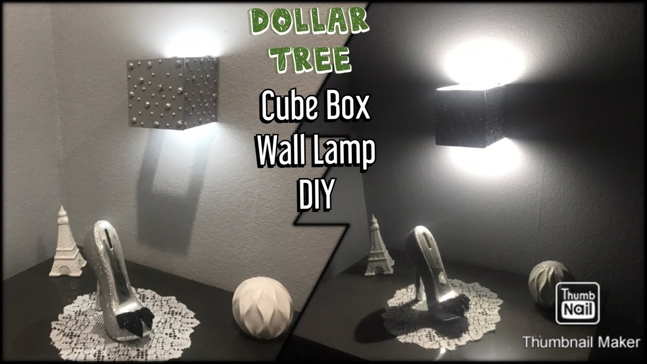 Dollar Tree wall lamp diy / night light ideas / spotlight / glam home ...