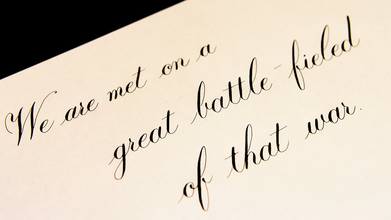 Gettysburg Address Calligraphy with Fountain pen #3 - YouTube
