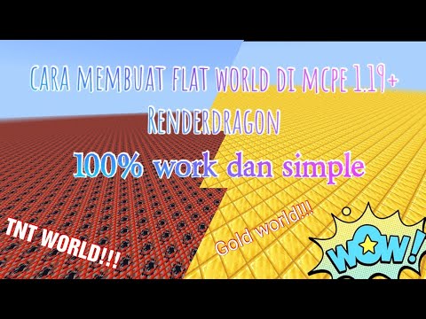how to create tnt/custom flat world in mcpe 1.19+ | cara membuat dunia ...