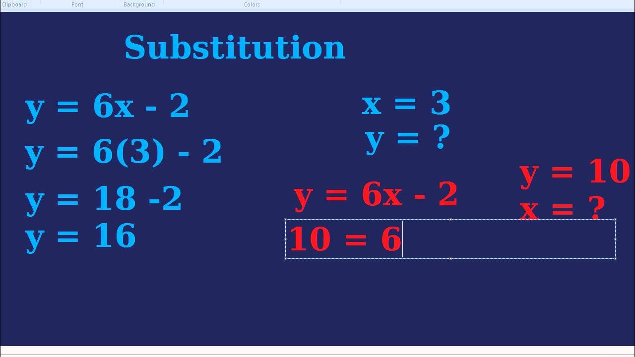 Substitution in Algebra - YouTube