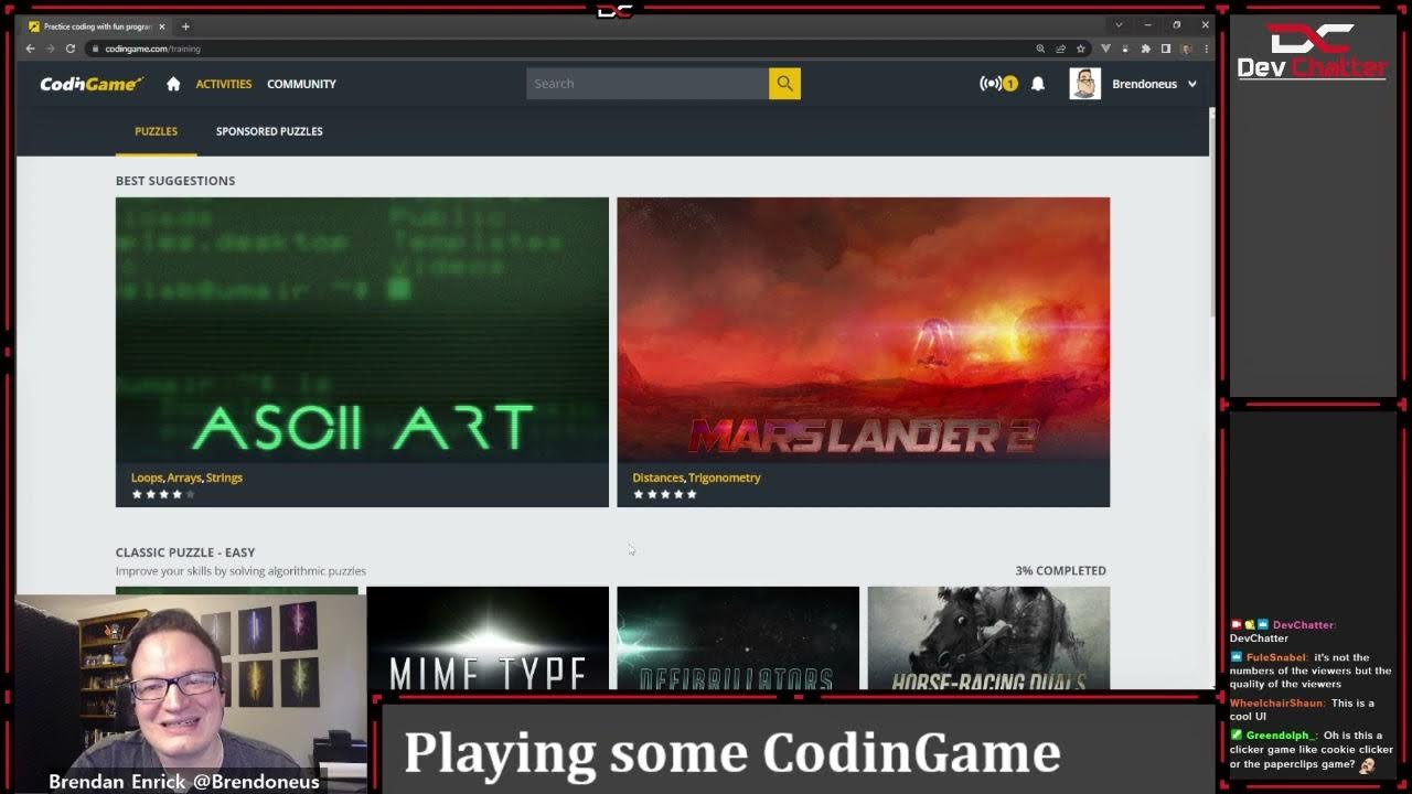Live Coding - Playing some CodinGame in C# and dotnet - Ep 269 - YouTube