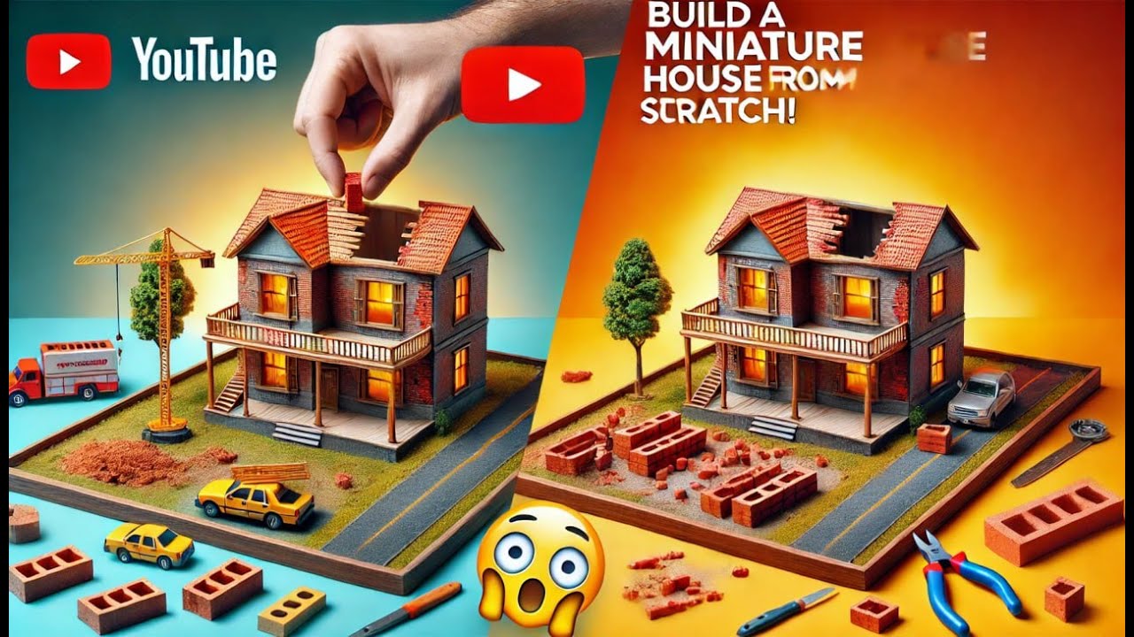 Building a Realistic Miniature Brick House from Scratch! 🏡🧱 The Result ...