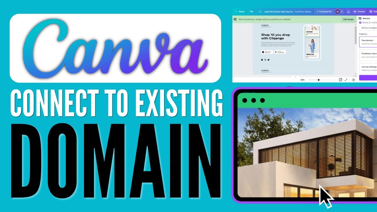 How To Connect Canva Website To Existing Domain - YouTube