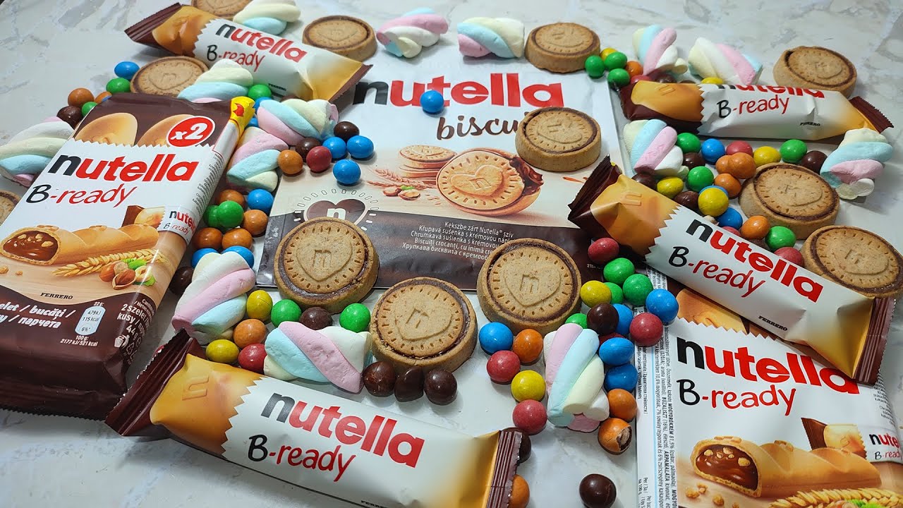 Opening a box of Nutella chocolate and filling platter sweets | ASMR ...