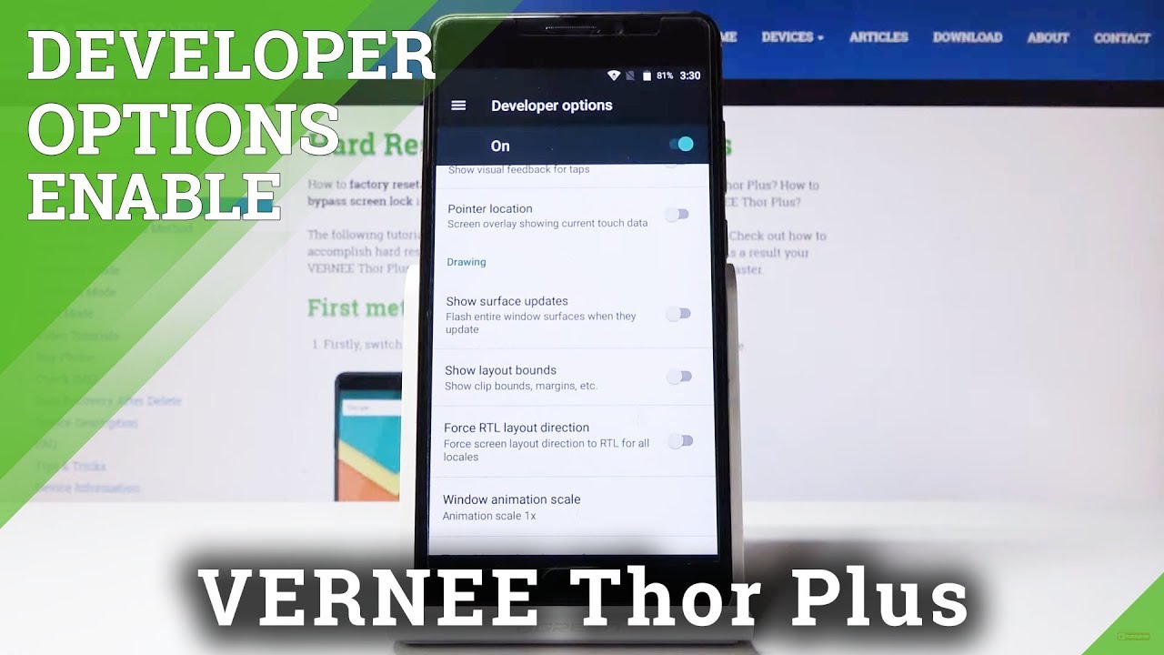 How to Activate Developer Options in VERNEE Thor Plus - OEM Unlock / USB Debugging - YouTube
