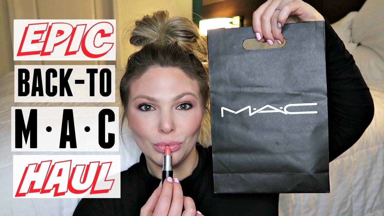 HUGE Back to MAC Haul + Try-On Lipstick Swatches - YouTube
