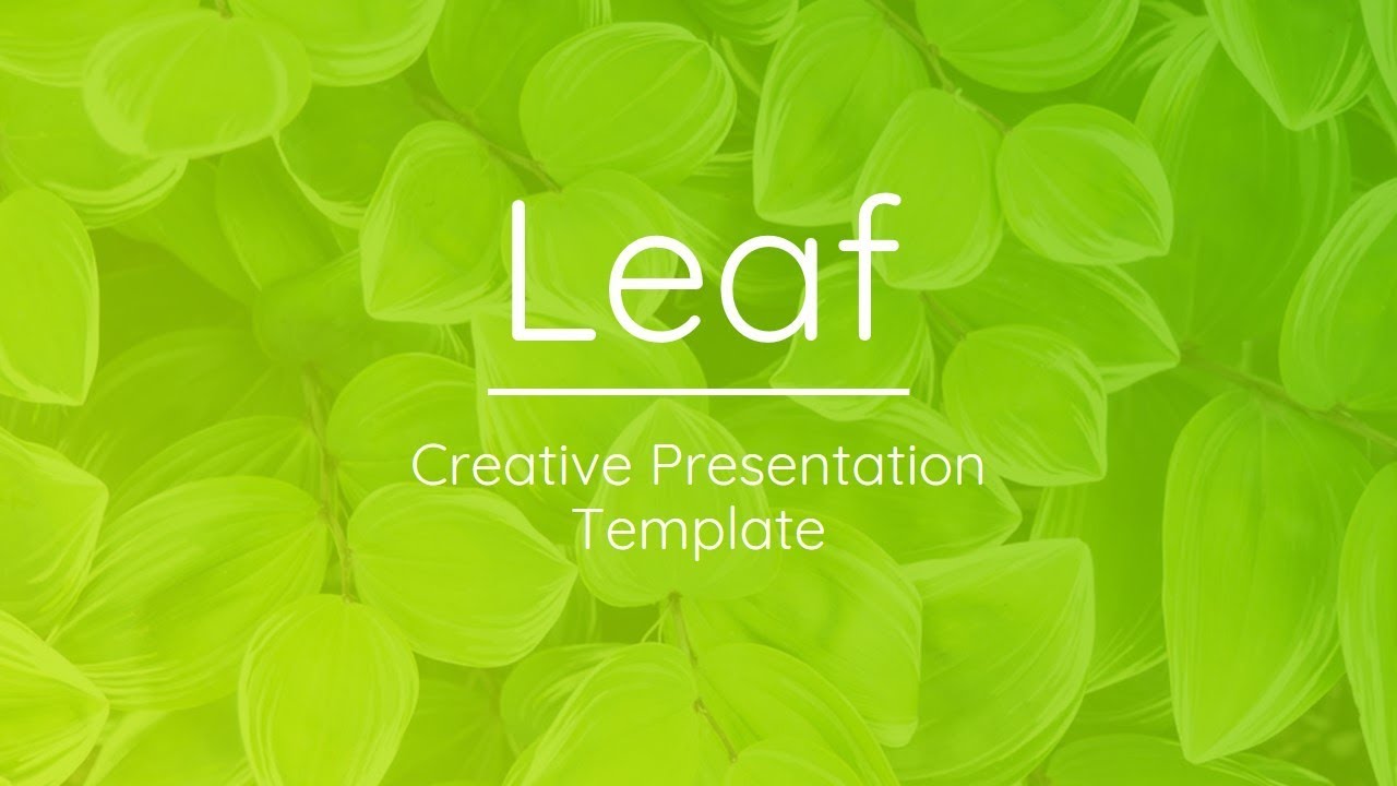 Leaf PowerPoint Template - YouTube
