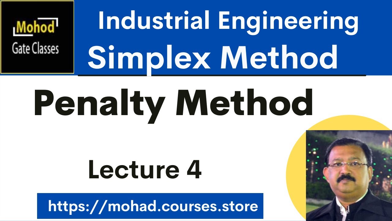 04 Simplex Numerical Penalty Method Big M method - YouTube