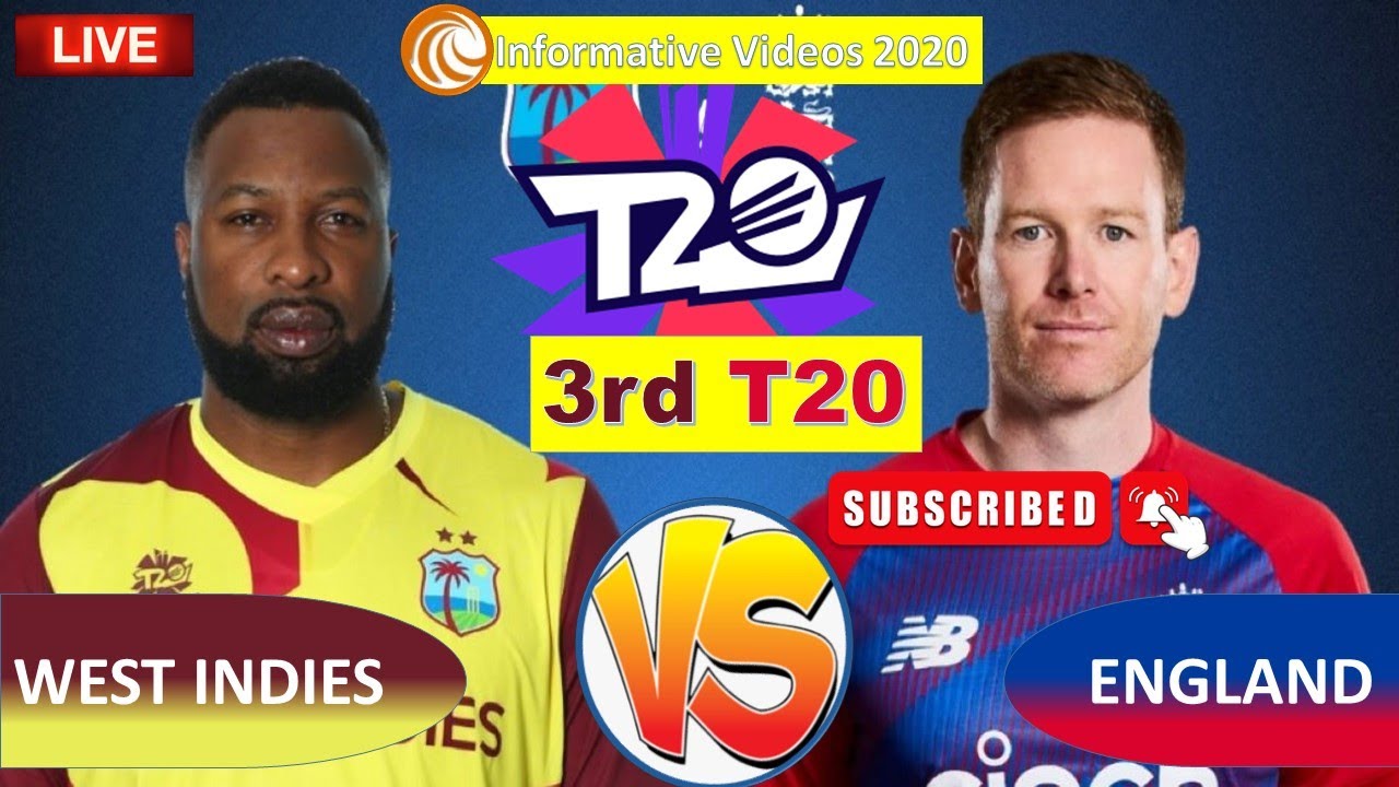 🔴 LIVE | West Indies vs England | 3rd T20 | England vs West Indies ...