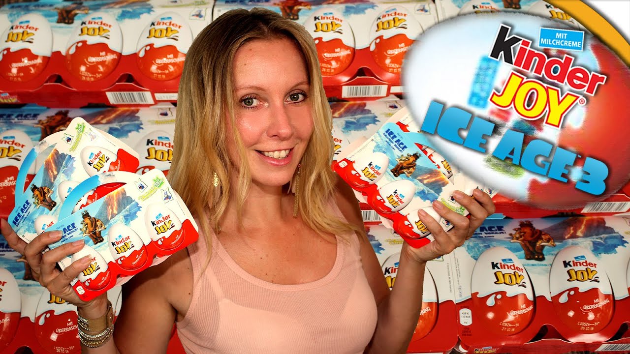 KINDER JOY zwei 3er Packs Unboxing mit ICE AGE 5 Kollision voraus ...