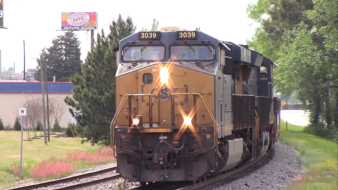 CSX 3039 leads M693 through Martinez, GA 3/31/24 - YouTube