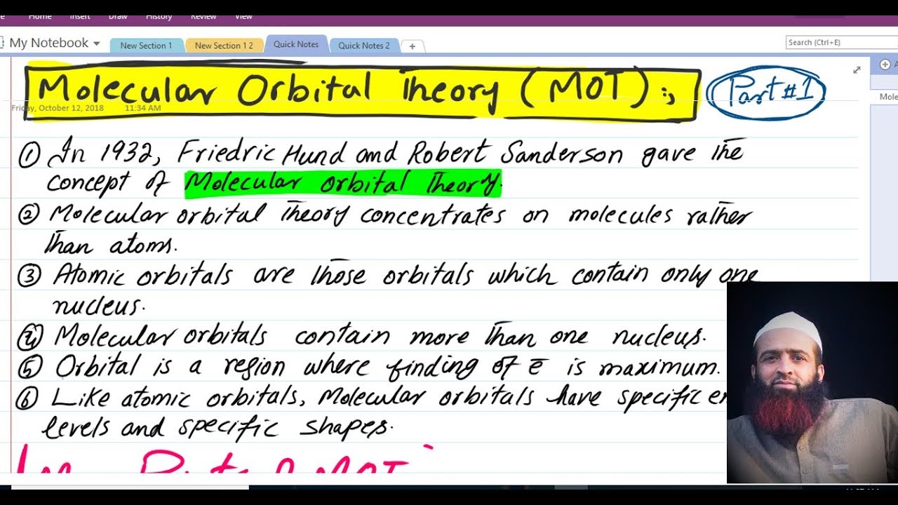 Molecular orbital theory, MOT, Part 1 - YouTube
