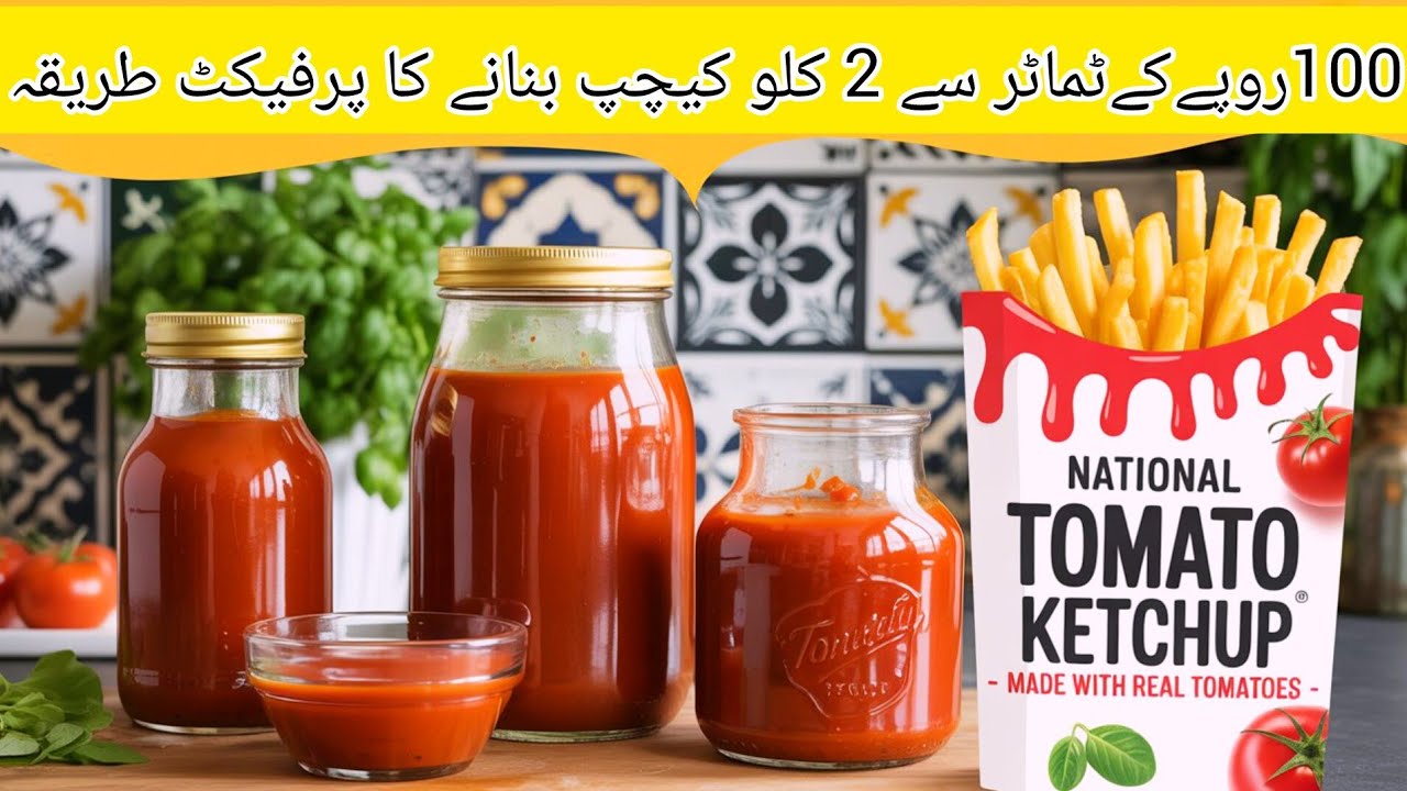 Tomato ketchup recipe| homemade tomato sauce/ketchup recipe. - YouTube