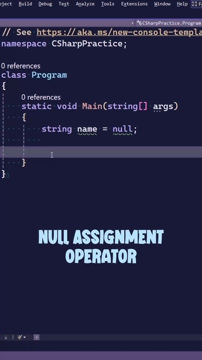 Null Assignment Operator in C# and How to Use It - YouTube