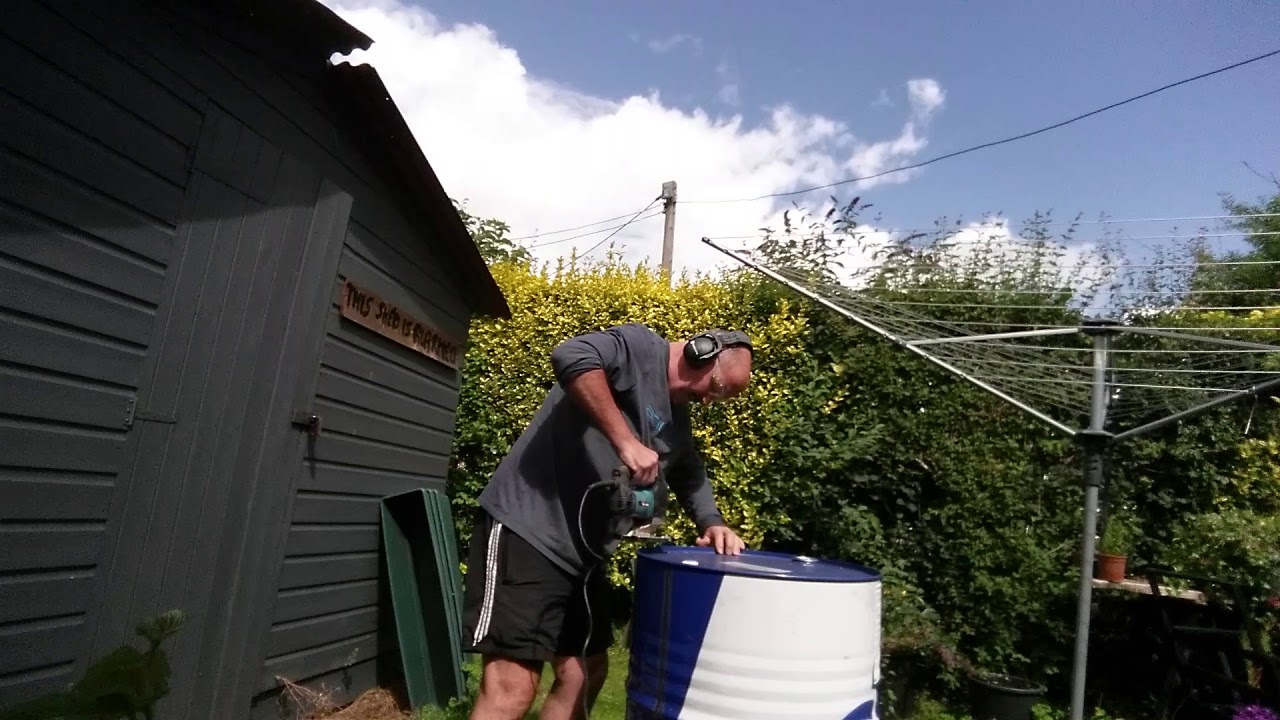 HOW TO UPCYCLE AN OIL DRUM INTO GARDEN PLANTER - PART 1 - YouTube