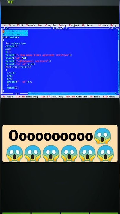 write a c program to find Fibonacci series | code with Harry | #shorts ...