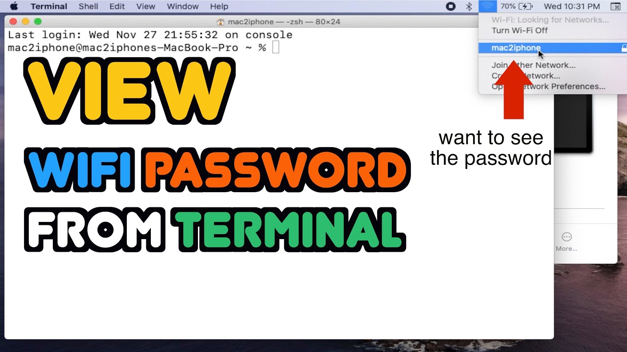 How To View Wifi Password From Terminal 100 Working YouTube How To View Wifi Password From Terminal 100 Working YouTube
