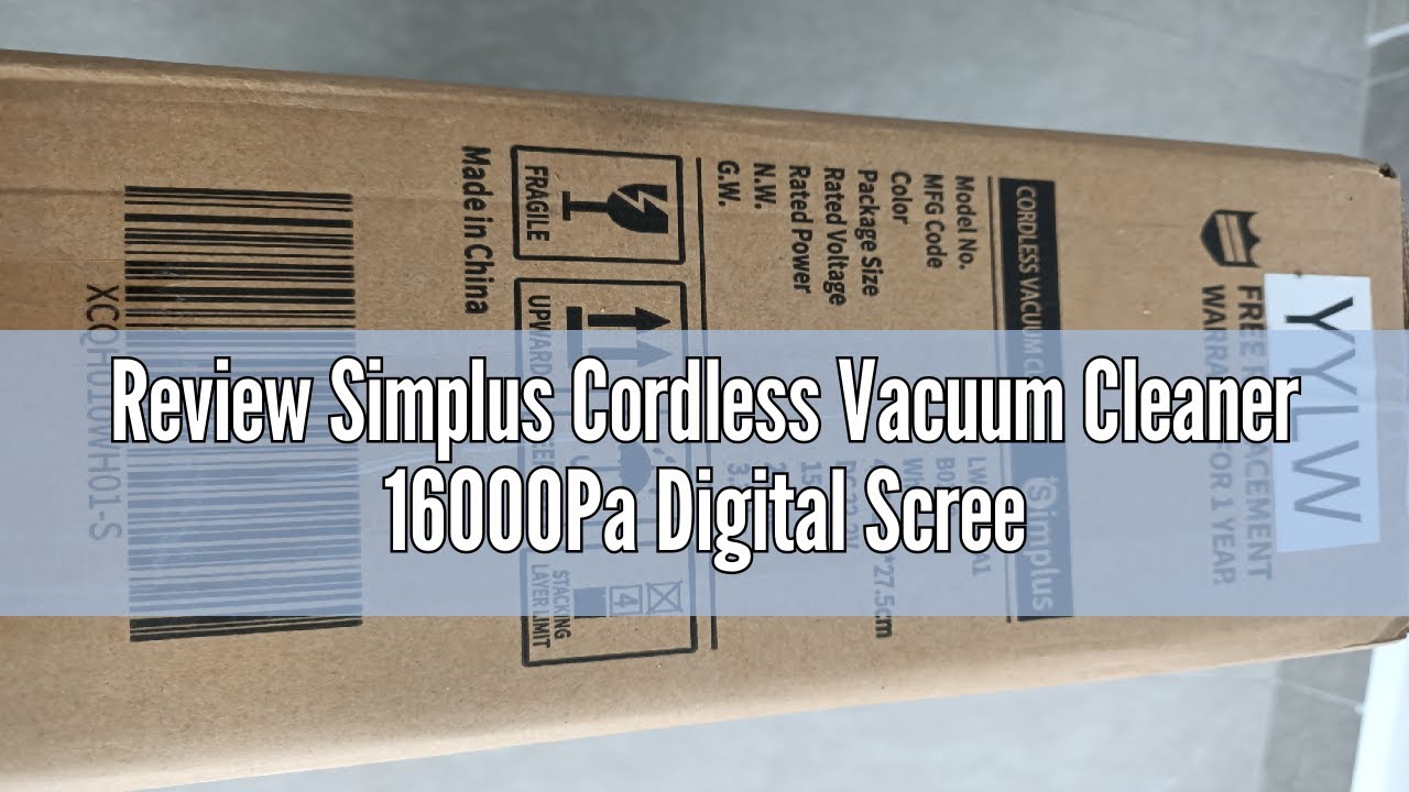 Review Simplus Cordless Vacuum Cleaner 16000Pa Digital Screen HEPA 9 ...