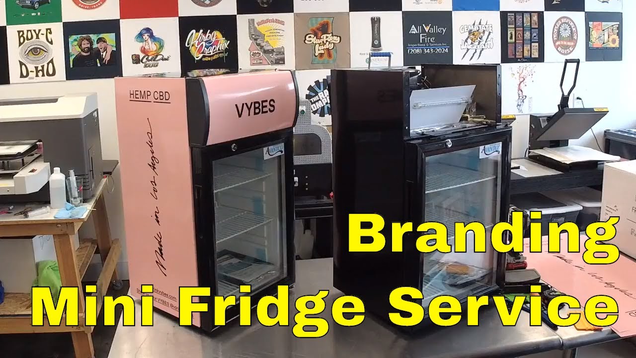 Branding Mini Fridge i drink Vybes Company - Rm wraps - YouTube