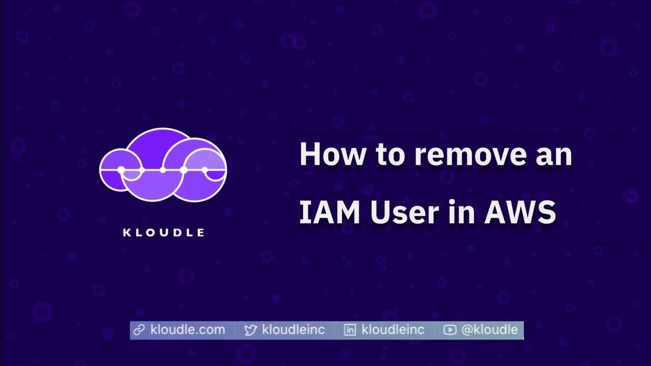 How to remove an IAM User in AWS - YouTube