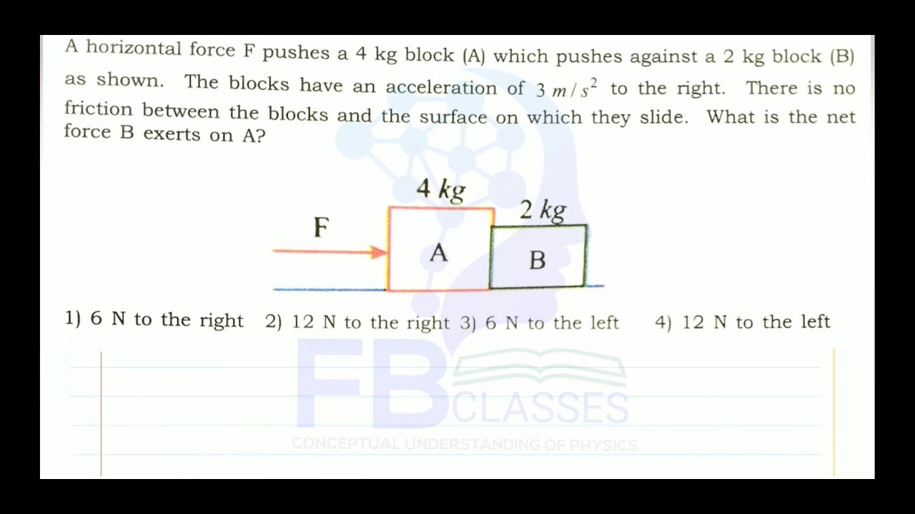 FULL NEWTONS LAWS OF MOTION PROBLEMS 1 (NLM PROBLEMS 1) - YouTube