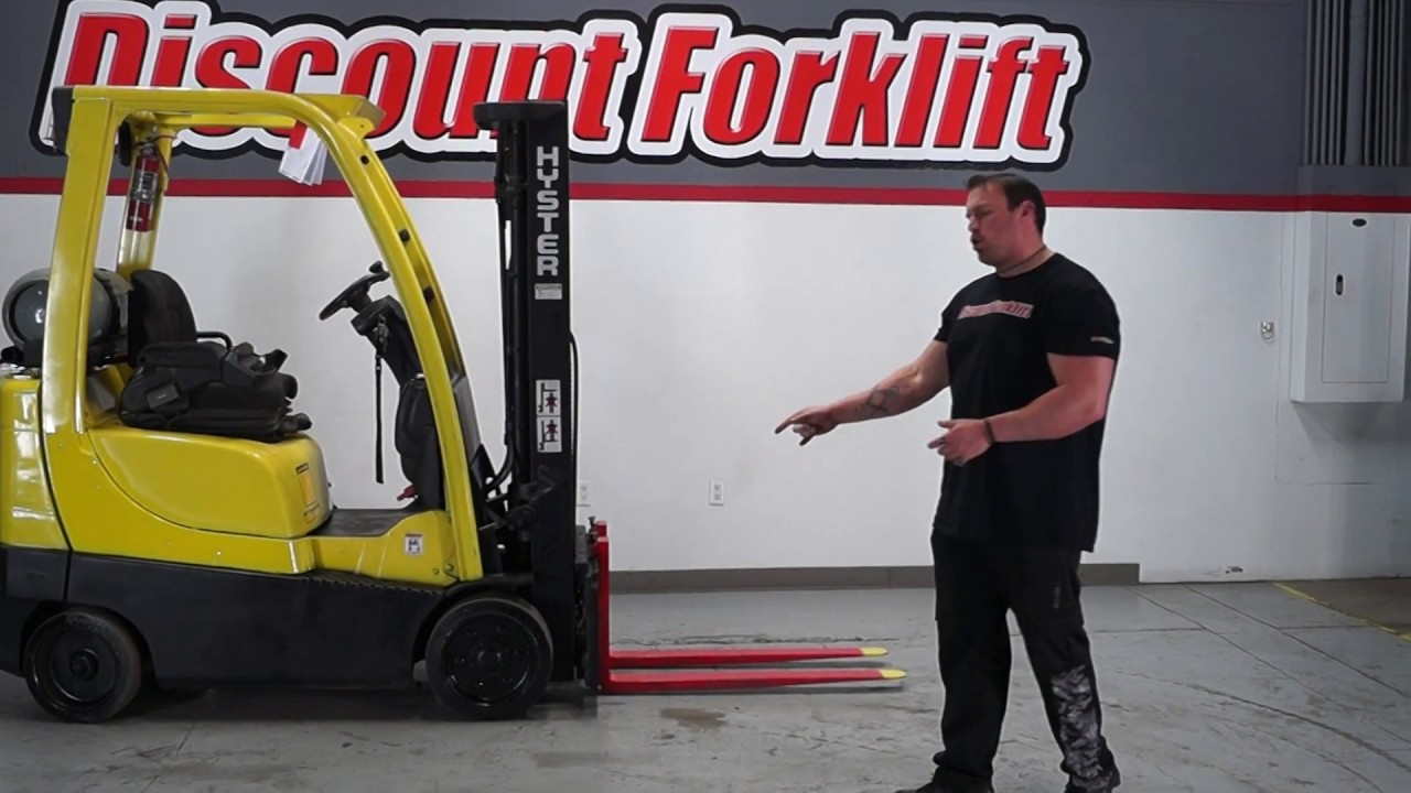 HYSTER S35FT 3,500lb LP (Propane) #078F - Forklift for Sale - YouTube