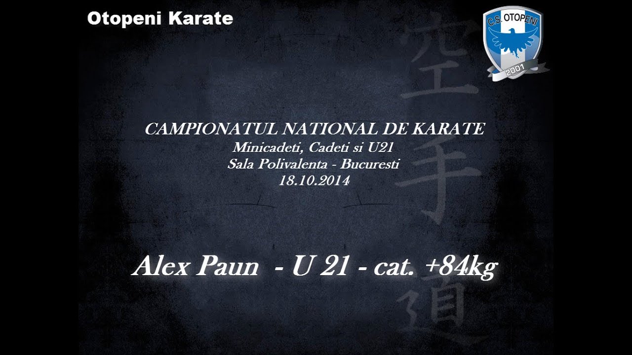 CAMPIONATUL NATIONAL DE KARATE-Minicadeti, Cadeti si U21-18.10.2014 ...