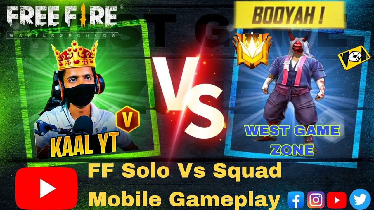 Kaal Yt Vs West Game Zone 😍 Puspa Custom Gameplay || GARENA FREE FIRE ...