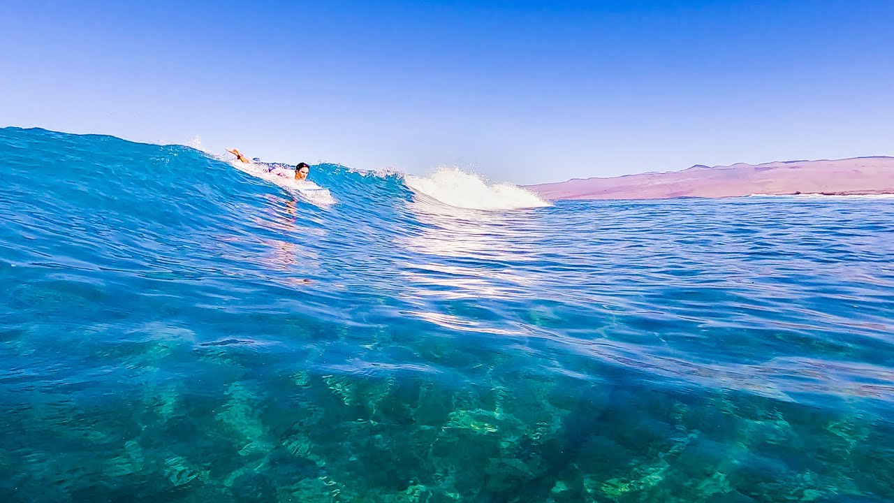 2 SURFERS AND A PRISTINE REEF LEDGE | Perfect Glassy Waves | RAW POV ...