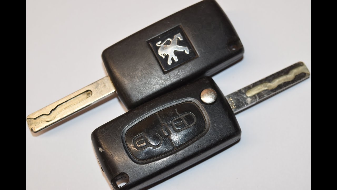 DIY - Peugeot 107 206 207 307 308 408 Key Fob Battery Change - YouTube