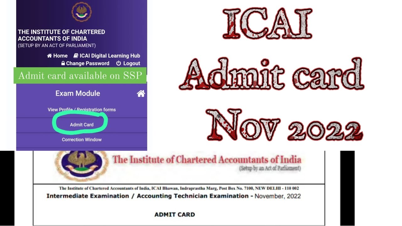 🔴Breaking News | ICAI Biggest Announcement |CA Exam Admit card Released ...