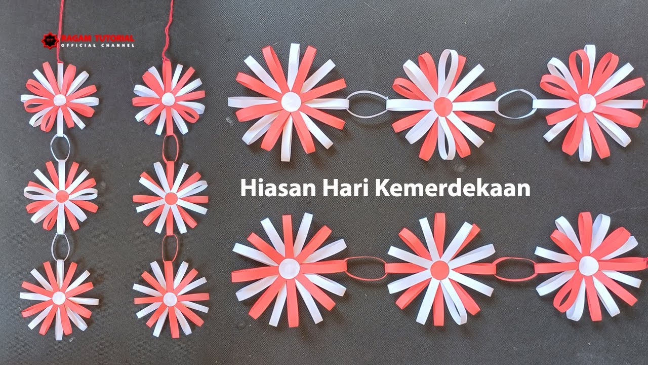 DIY Dekorasi Gantungan 17 Agustus dari Kertas Merah Putih - Hiasan Hari ...