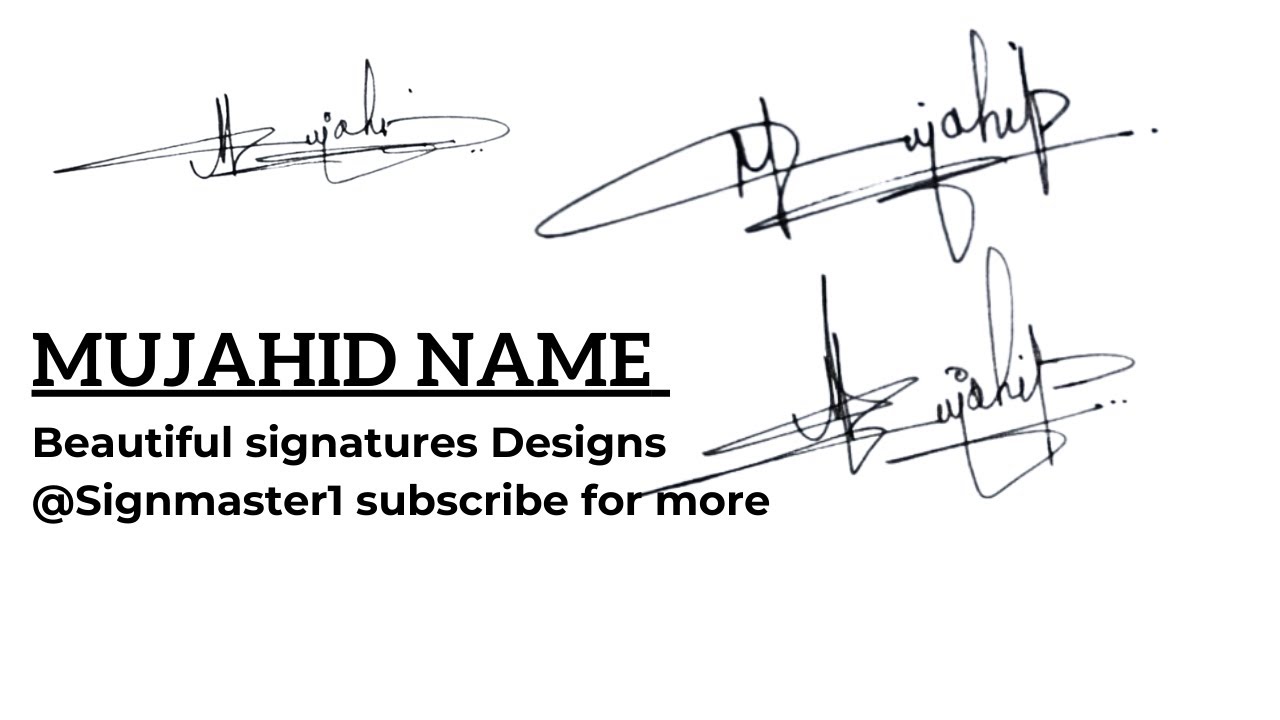 Mujahid name signatures|how to sign your name|name signatures|signature ...