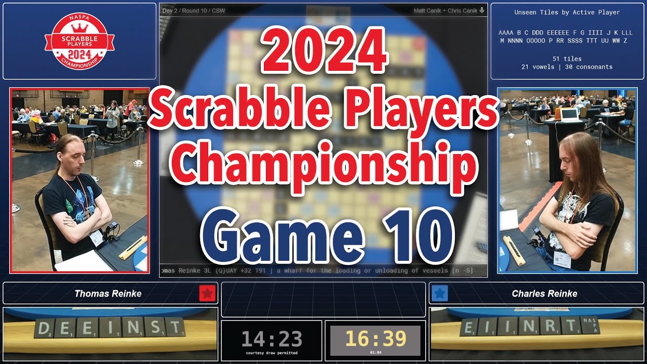 2024 Scrabble Players Championship - Game 10 - Thomas Reinke vs ...