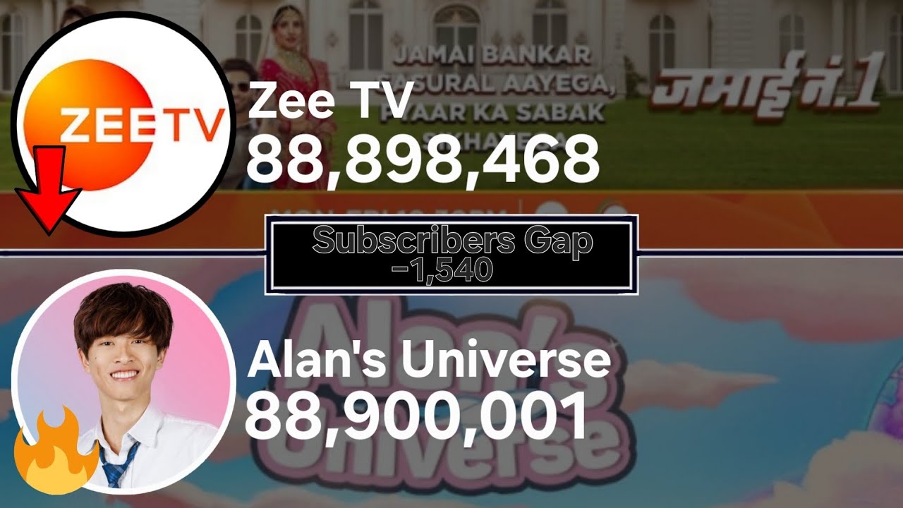 Alan's Universe Passover Zee TV in Subscribers || YT Battles stream ...