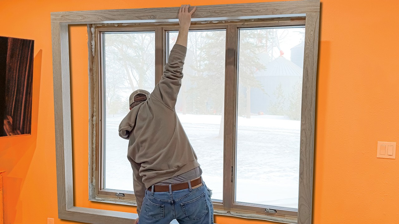 One-Piece Window Trim - Is this The Easiest way? - Kitchen Part 31 ...