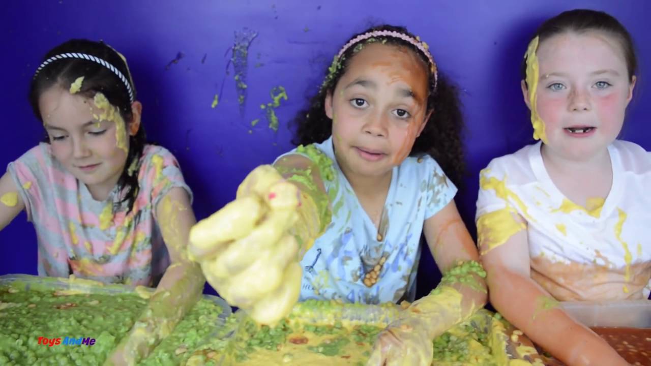 Kids vs Food! Super Gross Challenge Beans Peas Custard Mashems Fashems ...