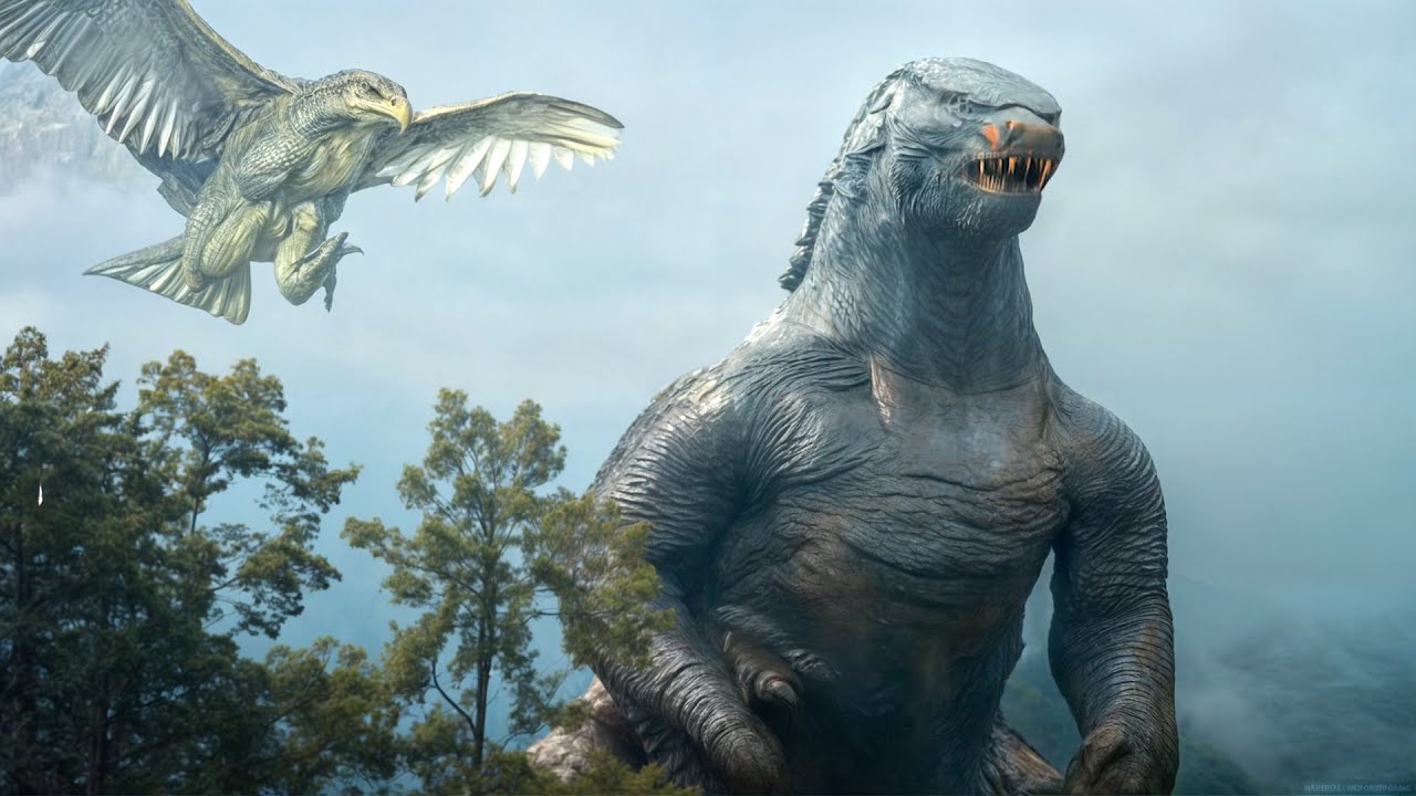 Giant Eagle Snatches Godzilla - YouTube