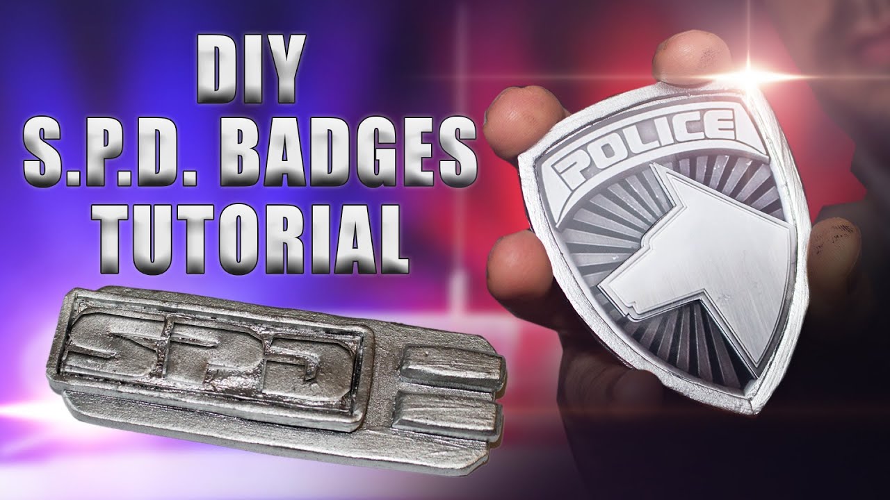 *english* DIY POWER RANGERS SPD POLICE BADGES TUTORIAL - YouTube